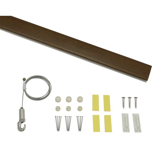 【商品説明】●650mm●木目調ブラウン●安全耐荷重：5kg●ワイヤー(ボール式)×1額縁　壁　インテリア　ピクチャーレール類似商品はこちら福井金属工芸 4947189006132 RC2,673円福井金属工芸 4947189005814 ...