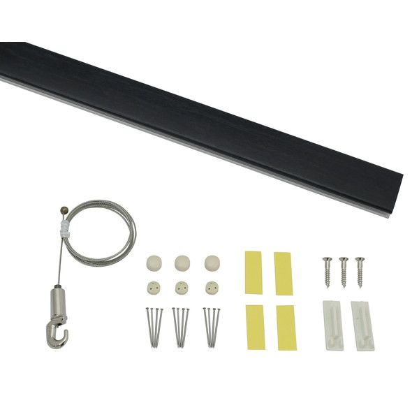 【商品説明】●650mm●木目調ブラック●安全耐荷重：5kg●ワイヤー(ボール式)×1額縁　壁　インテリア　ピクチャーレール類似商品はこちら福井金属工芸 4947189005814 RC2,873円福井金属工芸 4947189005975 ...
