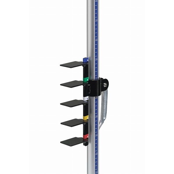 【商品説明】●素材：スチール製 ●2ヶ1組 ●重さ：1.5kg ●32mmポール専用 ●25cm(5cm間隔)の中ではバー止の移動が不要 ●ワンタッチストッパー式 ●練習用 ●カラーマークシール付類似商品はこちらトーエイライト TOEI L...