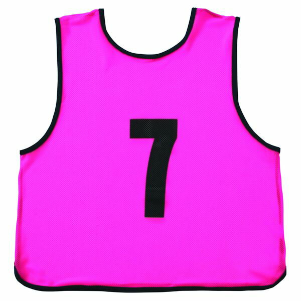 【商品説明】視認性が良いエバニューの新しいビブス。●No.1〜20までの単品販売 ※ビブスにプリントされるNo.(番号)は、商品名でご確認ください。●カラー：白、赤、ピンク、オレンジ、黄、緑、青、サックス ●幅55cm×丈60cm ●重量：...