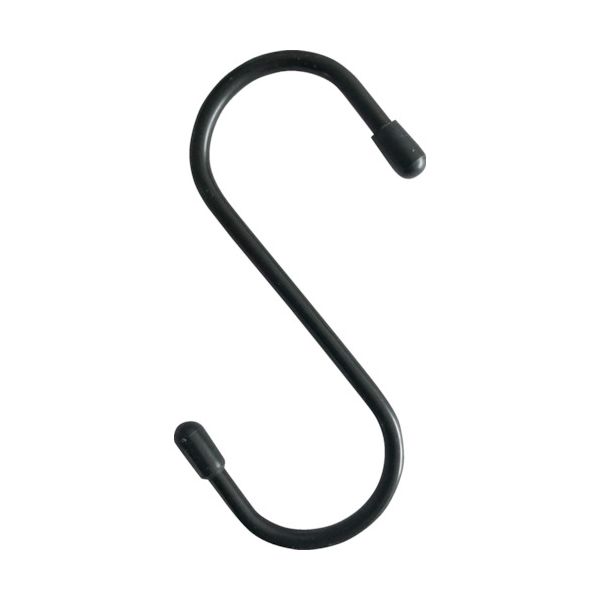 【商品説明】【特長】●スチール製S字フックです。【用途】●物の吊り下げ、引っ掛けとして。【仕様】●色：黒●使用荷重(kN)：0.15●D(mm)：4●L(mm)：100●S(mm)：32【材質／仕上】●スチール●表面処理：粉体塗装類似商品は...