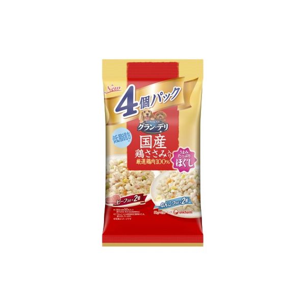 【商品説明】ユニチャーム　4520699603239　グラン・デリ 国産鶏ささみパウチ ほぐし 成犬用4個パック ビーフ×なんこつ 80g×4個類似商品はこちらユニ・チャーム 4520699603871 グ465円ユニ・チャーム 45206...