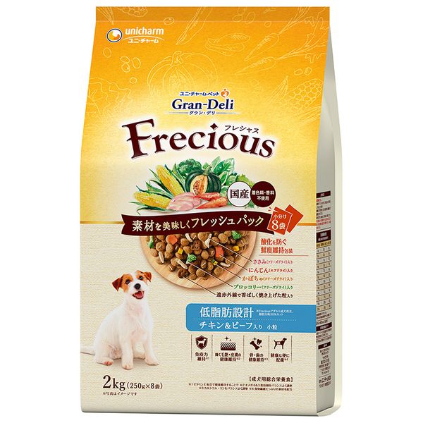 【商品説明】ユニチャーム　4520699619674　グラン・デリ フレシャス アダルト成犬用 低脂肪設計 チキン＆ビーフ入り 2kg美味しさ・品質・健康にこだわったプレミアムフードできたて鮮度の香りと素材の美味しさが実感できる国産プレミア...