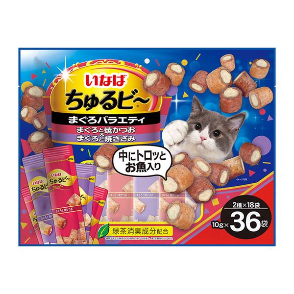 【商品説明】いなばペットフード　4901133626432　QSC−288 いなば ちゅるビ〜 まぐろバラエティ 10g×36袋1粒で2つの美味しさ！・ひと粒で2つの味が楽しめる新しいおやつ。・外はふっくら、中はトロッと2つの食感が楽しめま...