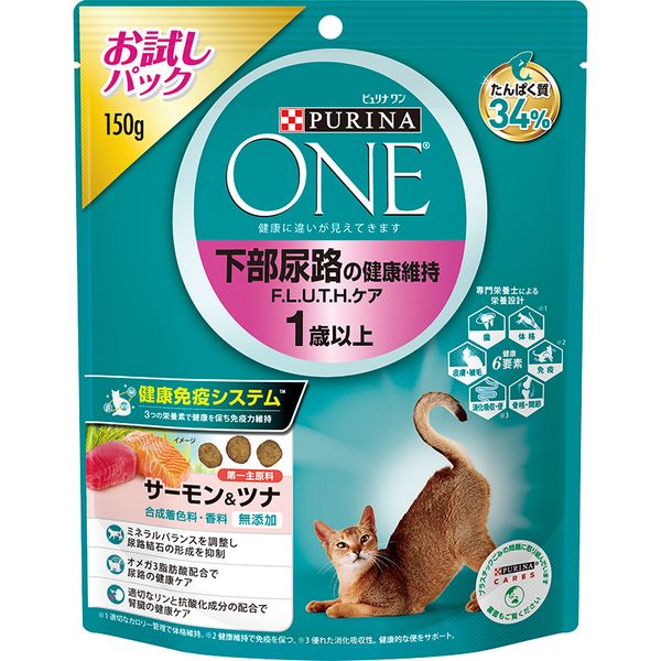 【商品説明】ネスレ　4902201215817　ピュリナワンキャット 下部尿路の健康維持 F．L．U．T．H．ケア 1歳以上 サーモン＆ツナ 150g「ピュリナ ワン」は、愛猫の健康に役立つ栄養が詰まったオール・イン・ワン・フード。生涯を通...