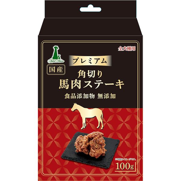 【商品説明】ペティオ　4903588140112　プレミアム角切り馬肉ステーキ 100g食べ応えのある馬肉の角切りステーキタイプ。食品添加物無添加。食べ応えのある馬肉の角切りステーキタイプ。食品添加物無添加。袋のままお湯につけて温めるといっ...