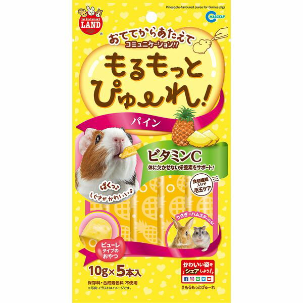 【商品説明】マルカン　サンライズ事業部　4906456567738　ML−190 もるもっとぴゅーれ パイン 10g×5本入おててからあたえてコミュニケーション！モルモットが体内で作ることができないビタミンCの補給をサポート！食物繊維入りで...