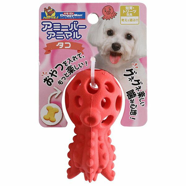 【商品説明】ドギーマンハヤシ　4976555858471　アミーバーアニマル タコ噛み飽きないグネグネ感に、どはまりワンコが増殖中。アミアミ形状でグネグネ楽しい噛み心地！おやつを入れたらもっと楽しい！かわいいタコ型●商品管理番号：49765...