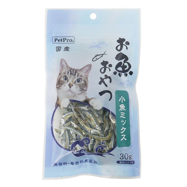 【商品説明】ペットプロジャパン　4981528444049　ペットプロ 猫用お魚おやつ 小魚ミックス 30gカルシウムの補給にぴったりの無添加猫用おやつお口の小さい猫ちゃんが食べやすいです。国産素材をそのまま仕上げました。小魚には、歯や骨の...