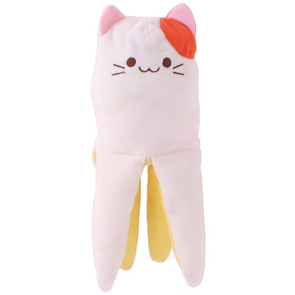 【商品説明】ペッツルート　4984937663353　パリパリくるりんにゃんぐるみ ねこ バナナねこで楽しんだり、バナナにしたり選べます飼い主さんが振ったり、ひっくり返して変身させて、興味を引かせ、遊べます。頭部分にキャットニップ入り。［使...