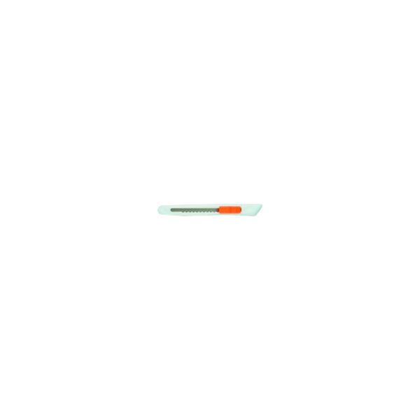 【商品説明】【特長】●人間工学から生まれた手になじみ握りやすいかたちのカッターナイフです。●刃をしっかりと固定することができる安全ロック機能付のカッターナイフです。【仕様】●色：ホワイト●タイプ：オートロック式●外形寸法：W151×D18×...