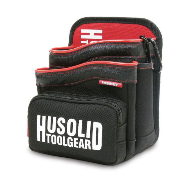 【商品説明】【特長】●カラビナ付き2ポケット工具バッグです。●使い勝手に優れた各種ポケットとカラビナ付きでツールをスマートに収納、内部にはポケット、工具差しを装備し電車での移動時にも最適です。●工具の出し入れによる袋口の破損を防ぐ為、パイピ...