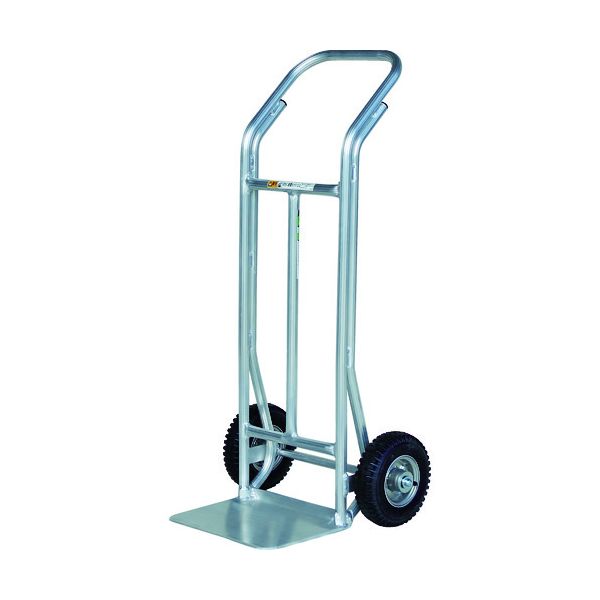 【特長】●アルミ製重量物運搬台車です。【仕様】●均等荷重(kg)：150●幅(mm)：550●高さ(mm)：1080●タイヤタイプ：250-4Aエアー入タイヤ●長さ(mm)：460●すくい板(mm)長さ×幅：260×350【仕様2】●完成品...