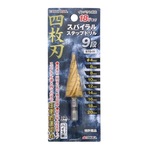 【商品説明】製品サイズ (W)×(H)×(D)mm20 × 75 × 20製品重量 (g)47パッケージサイズ (W)×(H)×(D)mm61 × 150 × 22パッケージ重量 (g)58特徴●スパイラル溝＋四つの刃で圧倒的速切れ ●従来...