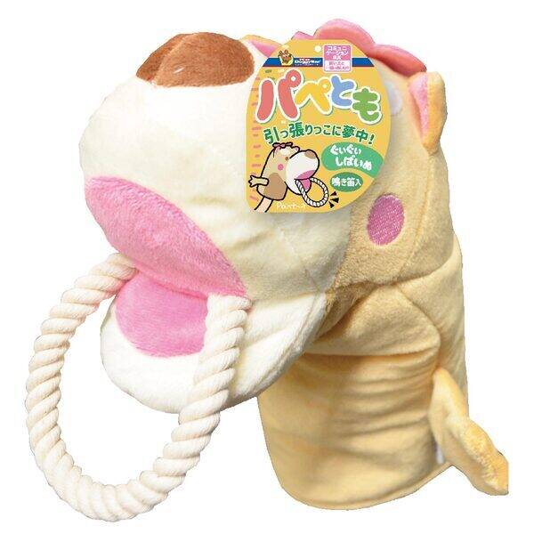 【商品説明】●かわいいしばいぬがモチーフのパペット型のおもちゃ。●口元にはわんちゃんが大好きなコットンロープがついているので、ひっぱりっこ遊びもできます。●口の中には鳴き笛が入っているので、口をパクパクさせた時に音が鳴り、コミュニケーション...