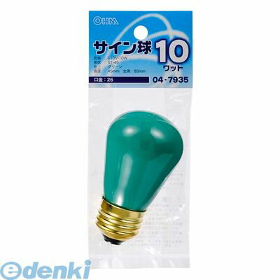 オーム電機0120-963-006●≪サイン球のラインアップ≫色商品コードクリア04-7932ホワイト04-7933レッド04-7936ブルー04-7937イエロー04-7934グリーン04-7935●10W●口金：E26●形状：ST−45...