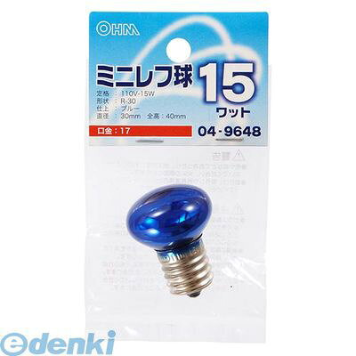 オーム電機0120-963-006●≪ミニレフ球のラインアップ≫品種名区分形状色商品コードミニレフ球7.5WR-40(径40mm)フロスト04-636010WR-45(径45mm)フロスト04-636115WR-30(径30mm)クリア04...