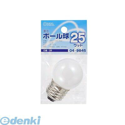 オーム電機0120-963-006●≪G−40（径40mm）タイプのミニボール球ラインアップ≫口金区分色商品番号備考E265Wクリア04-6476ホワイト04-98437Wクリア04-6487ホワイト04-6402フロスト04-6369レッ...