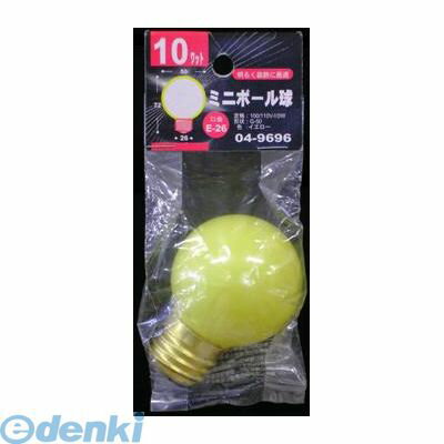 オーム電機0120-963-006●看板電飾、サイン用照明に適しています。●定格：100／110V−10W●形状：G−50●口金：E26●色：イエロー●直径50×長さ72mm≪G−50（径50mm）タイプのミニボール球ラインアップ≫口金区分...