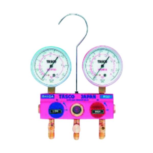 【商品説明】仕様●圧力表示(MPa)：0.1〜3.8MPa (TA141G)●セット内容：92cm（赤・青・黄）（TA132AA）●マニホールド：ゲージ取付ネジ…1/8″NPT：ホース接続ポート…5/16″フレア(TA122G)(TA122...