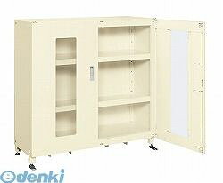 長さ1200mmの長尺物も楽々収納できます●外寸：W1220×D450×H1200mm●カラー：アイボリー●質量：95kg●透明窓付扉●棚板内形寸法：W1215×D384mm●棚板は50mmピッチで段替え可能です。●セット内容（付属品）：棚...