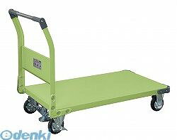 粉体塗装のため荷台面に傷が付きにくい台車です。●外寸：W1105×D630×H876mm●カラー：サカエグリーン●質量：43kg●キャスター：125φゴム車●荷台有効寸法：W1050×D600mm●セット内容（付属品）：フロアストッパー付4...