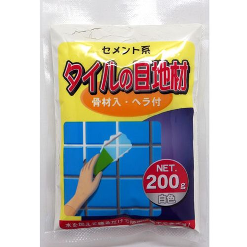 家庭化学工業0120-83-4351●骨材を配合しているので、水を加えるでけで施工できます。●接着力が強く、美しい仕上がりを実現します。●タイルの目地補修●乾燥時間：約24〜48時間●施工面積：100角タイル●20〜25枚●内容量:200g...