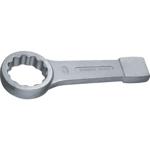 【特長】●打撃部をハンマーで叩いて増し締めしたり、サビついたボルト・ナットの緩め作業に最適です。●耐衝撃性に優れ、ハードワークにも耐えられる強靭な作りです。【仕様】●対辺寸法(mm)：110●全長(mm)：435【材質／仕上】●クロムバナジ...