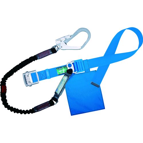 藤井電工メーカーお問い合わせ：0795-48-3360【特長】●ノビロンランヤード仕様で、天然ゴムで縮まっており移動時構造物に引っ掛りにくいです。●軽量型です。【用途】●フルハーネスが使えない落下高さにご使用ください。【仕様】●色：青●フッ...