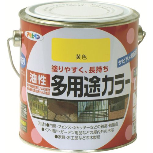 アサヒペンメーカーお問い合わせ：06-6930-5008【特長】●酸性雨・塩害・排気ガスに強い塗料です。●強力サビドメ剤配合で、鉄部をサビから守ります。【用途】●屋内外の木部・鉄部・トタン屋根やトタンベイ。(一部のトタンを除く)【仕様】●色...