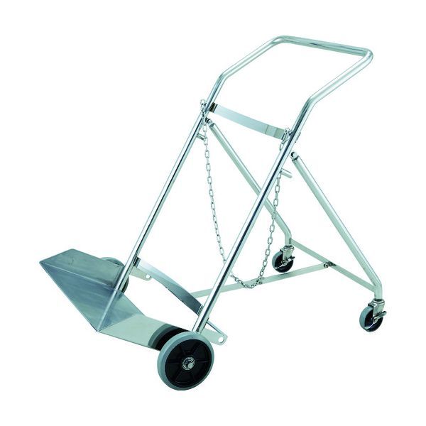 【商品説明】【特長】●オールステンレス製のドラム缶用運搬車です。【仕様】●均等荷重(kg)：270●全長(mm)：1130●すくい板(mm)長さ×幅：350×700【仕様2】●完成品●車輪：前輪200φ、後輪100φ【材質／仕上】●本体・金...