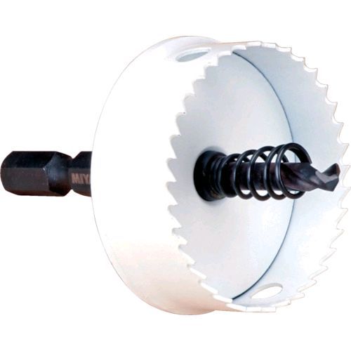 ミヤナガメーカーお問い合わせ：0120-3875-14【特長】●極薄バイメタル刃（刃厚0.6mm）を使用しています。●切削抵抗を抑え、充電ドリル、インパクトドリルでの穴あけに最適です。【用途】●鋼板（厚み1.6mm以下）、ステンレス（厚み0...