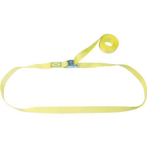 【特長】●高強力ポリエステル糸を使用していますので耐候性・耐久性に優れています。【用途】●軽負荷の荷締め作業。【仕様】●最大使用荷重(t)：0.15●ベルト長さ(m)巻取側：4●ベルト寸法(mm)幅×厚さ：25×1.4●色：黄【仕様2】●エ...