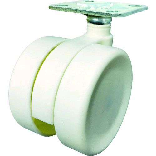 【特長】●使い勝手の良い、丈夫な双輪キャスターです。【用途】●シェルフ箪笥、ワイヤ家具、イス、デザインカートのホイールに使われます。【仕様】●許容荷重(daN)：49●許容荷重(kgf)：50●車輪径D(mm)：65●車輪幅(mm)：50●...