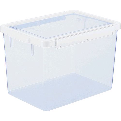リスメーカーお問い合わせ：058-265-2230【特長】●シリコンパッキンが付いており湿気を嫌うものでも収納できます。●ロック部を持っても外れる心配がないアップロック式のストッパーです。●本体には液体用の目盛表示が付いております。【仕様】...