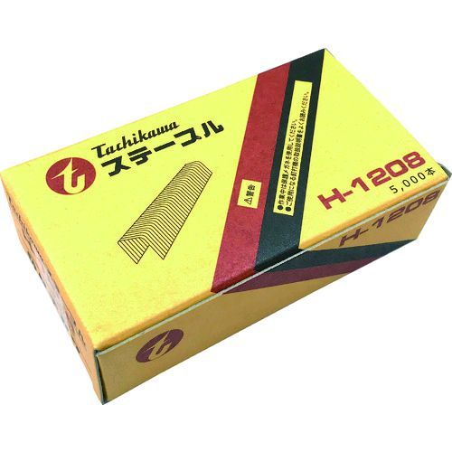 立川ピン製作所メーカーお問い合わせ：06-6947-5470【用途】●椅子のレザー・布張り●ベニヤ張り【仕様】●肩幅(mm)：12●足長(mm)：10【仕様2】●適合機種　AH1212【材質／仕上】●鉄(軟鋼線材)/メッキ【原産国】台湾補足...