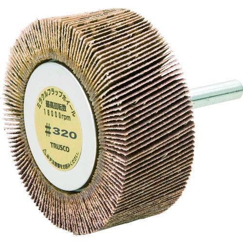 【特長】●一般金属用です。●フラップが斜めについているため、加工物へのタッチがたいへんソフトです。●汎用の軸付フラップホイールのもつ特性を生かし、より研削性と持続性能をアップした製品です。（従来比30%アップ)【用途】●サビ落とし、バリ取り...