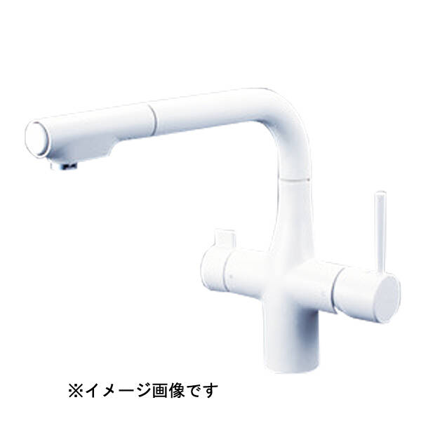 【商品説明】●ビルトイン浄水器用シングルシャワー付混合栓●吐水口回転規制160°●逆止弁付●eレバー水栓●水栓と浄水器(Z38450)がセットになっています。●接続ねじ系：G1/2●取付穴径：Φ35〜39●取付板厚：30MAX●取付工具：K...