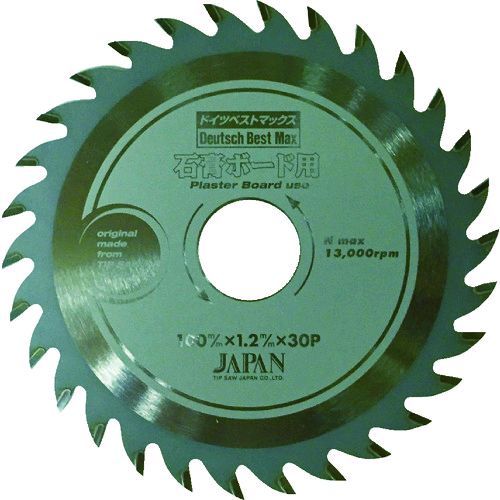 チップソージャパンメーカーお問い合わせ：0120-145-165【特長】●耐摩耗性に優れた93．5HRA高硬度チップ採用により長切れを実現しています。●薄刃設計によりシャープで美麗に切断でき、粉じんが減少します。【用途】●石こうボード、化粧...