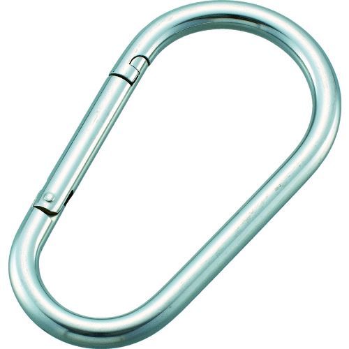 【特長】●スプリングフックです。●バネの力で開口部分が戻ります。【用途】●チェーン・ワイヤ・ロープ等の連結金具として、また端末の金具のジョイントに。【仕様】●使用荷重(kN)：2.45●タイプ：環なし●D(mm)：12●L(mm)：169●...