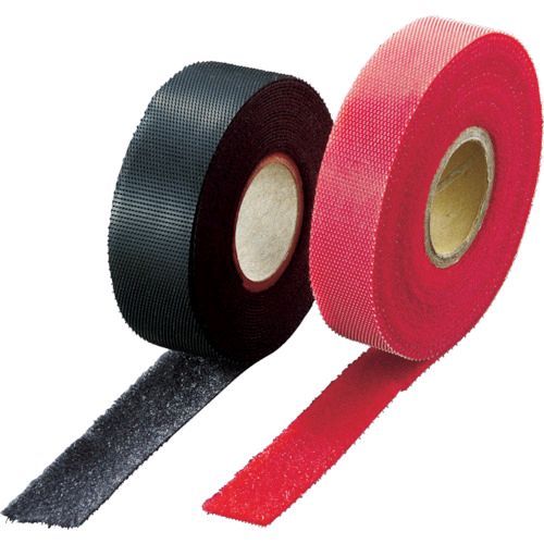 【特長】●繰り返し使用可能です。●柔らかいため、強く使っても製品を傷つけることがありません。【用途】●仮固定、整理用、頻繁に着脱して使用するのに最適。【仕様】●色：赤●幅(mm)：20●長さ(m)：10●厚さ(mm)：1.5●手で緩めたり、...