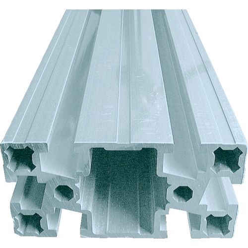 【特長】●美しく軽量で堅牢。●スピーディーに組立自在です。【用途】●重荷重用の構造物に。●マシン、コンベヤなどのフレームに。【仕様】●幅(mm)：40●高さ(mm)：80●長さ(mm)：2100●ボルトサイズ(mm)：8●適合溝幅(mm)：...