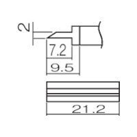 白光メーカーお問い合わせ：06-6561-1574【仕様】●コテ先名称：スパチュラ型21.2●適合コテ：FM2027・FM2028【仕様2】●鉛フリーはんだ対応●適合ステーション本体：FX-950・FX-951・FX-952・FM-203・...