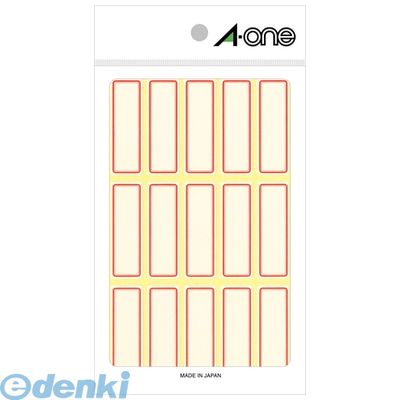 ●表示がしっかり目立つ、枠つきの手書き用ラベルです。特殊接着剤を使用。●金属、ガラス、プラスチック、紙、ゴム製品など幅広い用途に利用することができます。●ラベルの裏紙はリサイクル可能です。[エーワン セルフラベル 赤枠 15面 18シート入...