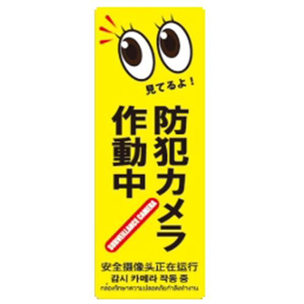 【商品説明】●住宅や店舗等の出入口付近や窓の目立つ所に貼るだけで防犯効果アップ！●防犯意識の高さをアピールし、強盗や万引犯の犯行意欲を減退させます。●防犯に対して優れたコストパフォーマンス！加工も接着もしやすいので設置がとっても簡単！●視認...