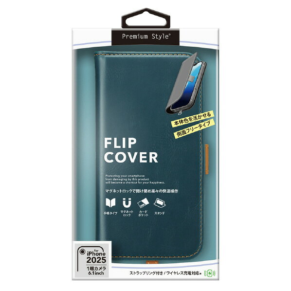 [PGA iPhone 16e用フリップカバー ブルー PG-25KFP01BL [PG25KFP01BL]] の商品説明●風合いの良い上質なPUレザー素材を使用した2025年 iPhone 6.1inch 1眼カメラ用 フリップカバーです...