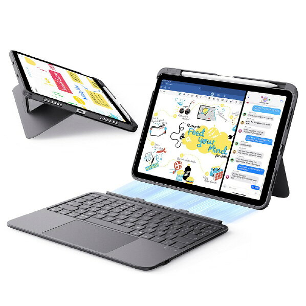 [ESR iPad(A16/第10世代)用FLEX 着脱式キーボードケース ダークグレー ES28335 [ES28335]] の商品説明【キーボードとトラックパッドを一体化したiPad用Bluetoothケース】●ESR Flex 着脱式...