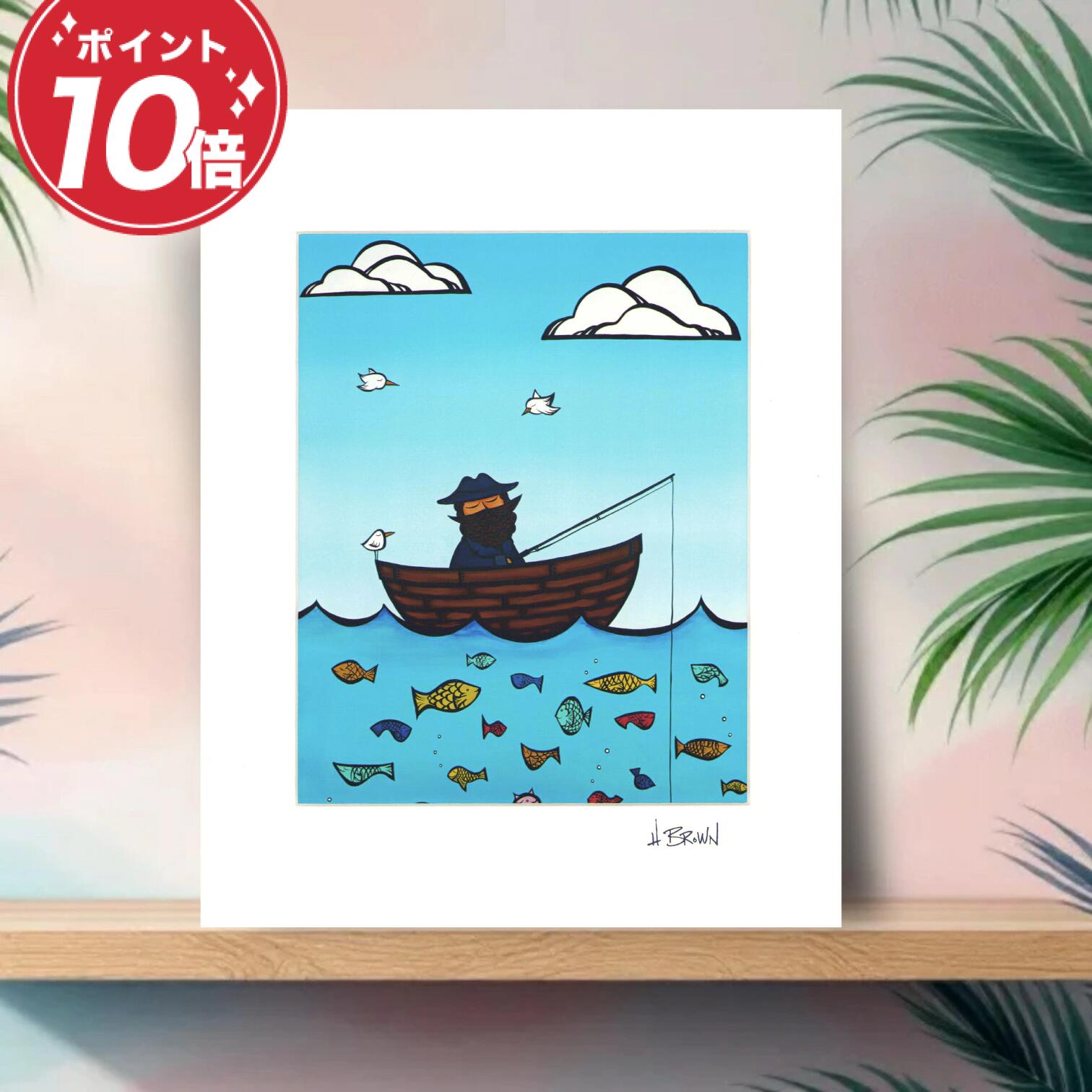 鮮やかな色彩と大胆な筆致が特徴のヘザーブラウン。 彼女は、ハワイの自然をありのままに描くのではなく、自身の感情や経験を通して再構築し、独特の表現を生み出しています。 ポップな色遣いはどんな時でも明るい気持ちにさせてくれる唯一無二のアーティス...