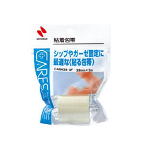 NICHIBAN Cares adhesive Bandageシップやガーゼ固定に最適な貼る包帯商品名ケアーズ 粘着包帯内容量38mm×3m生産国日本発売元ニチバン株式会社※モニターの設定や部屋の照明等により実際の商品と色味が異なる場合がご...