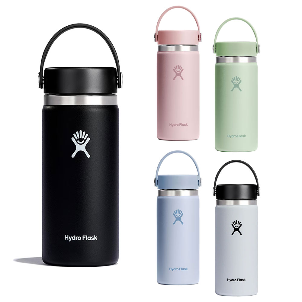 Hydro Flask(ハイドロフラスク) ハイドレーション 16オンス ワイドマウス HYDRATION 16oz Wide Mouth #5089022 ●真空断熱構造 ステンレスを二重にすることで真空断熱構造を実現。 温度差で表面が結...